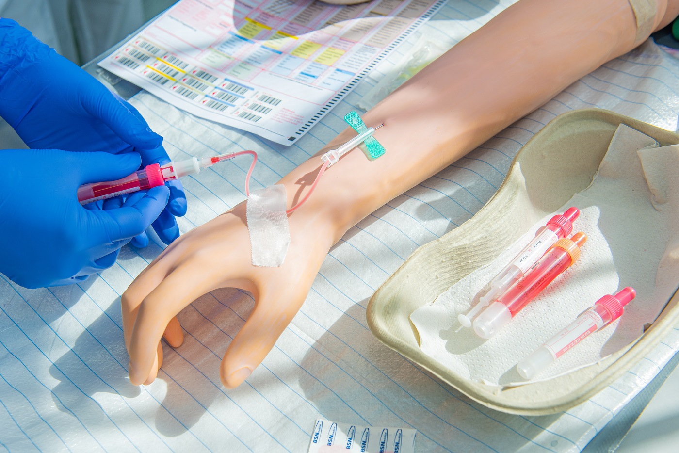 Klinikum Karlsruhe: Die venöse Blutentnahme des roten Lebenselixiers